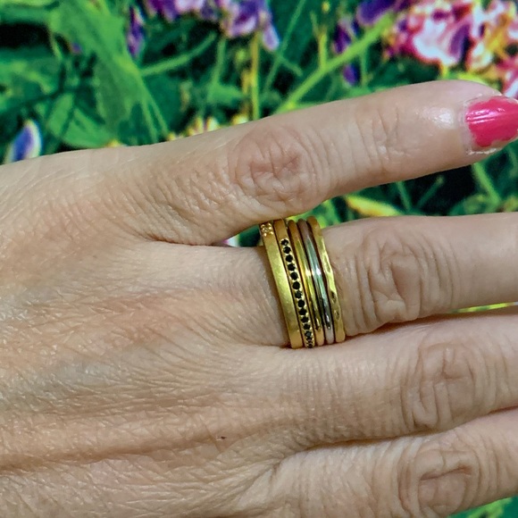 Madewell | Jewelry | Madewell Filament Stacking Ring Set | Poshmark